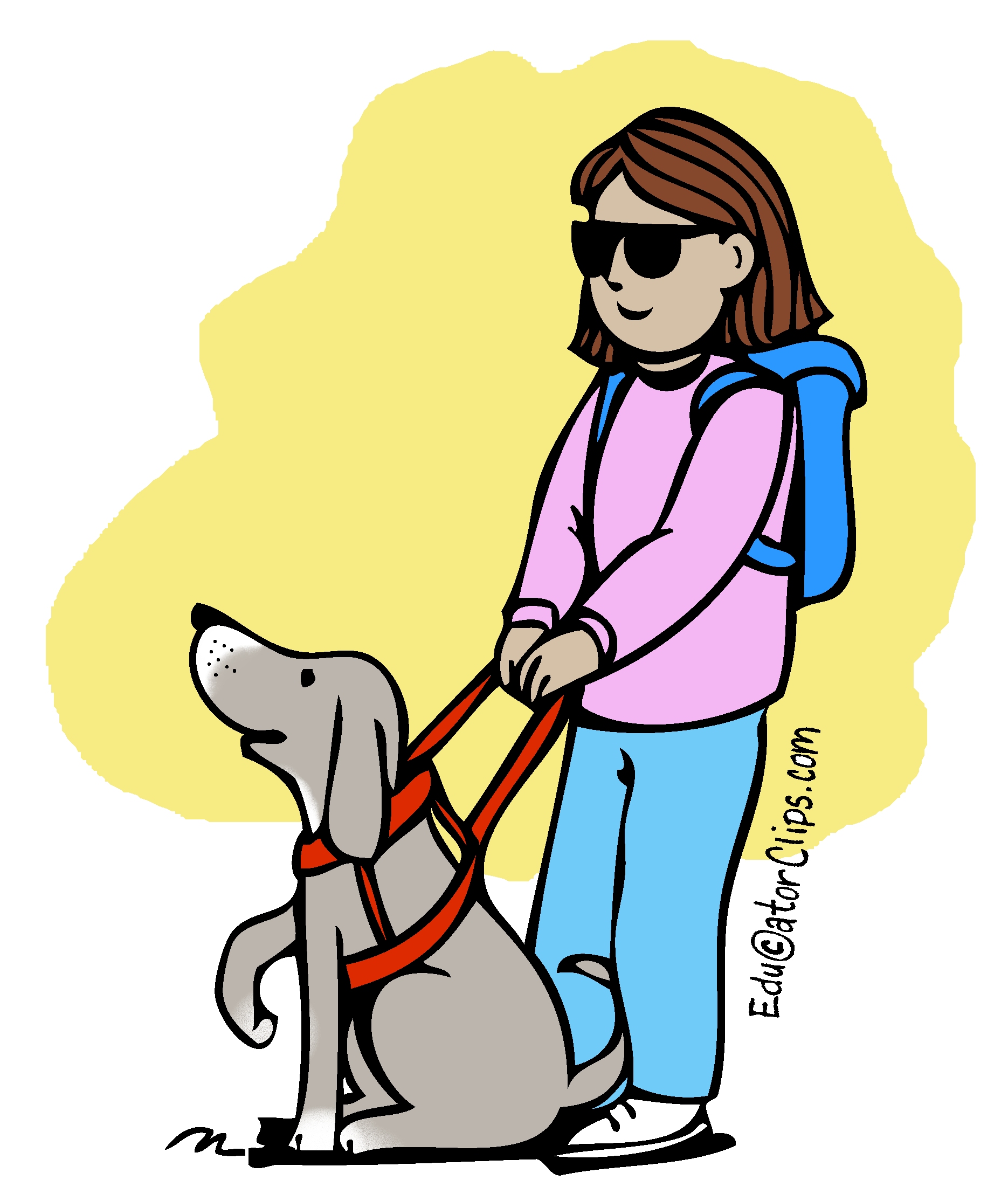 Service Dog And Student Clip Art Clip Art